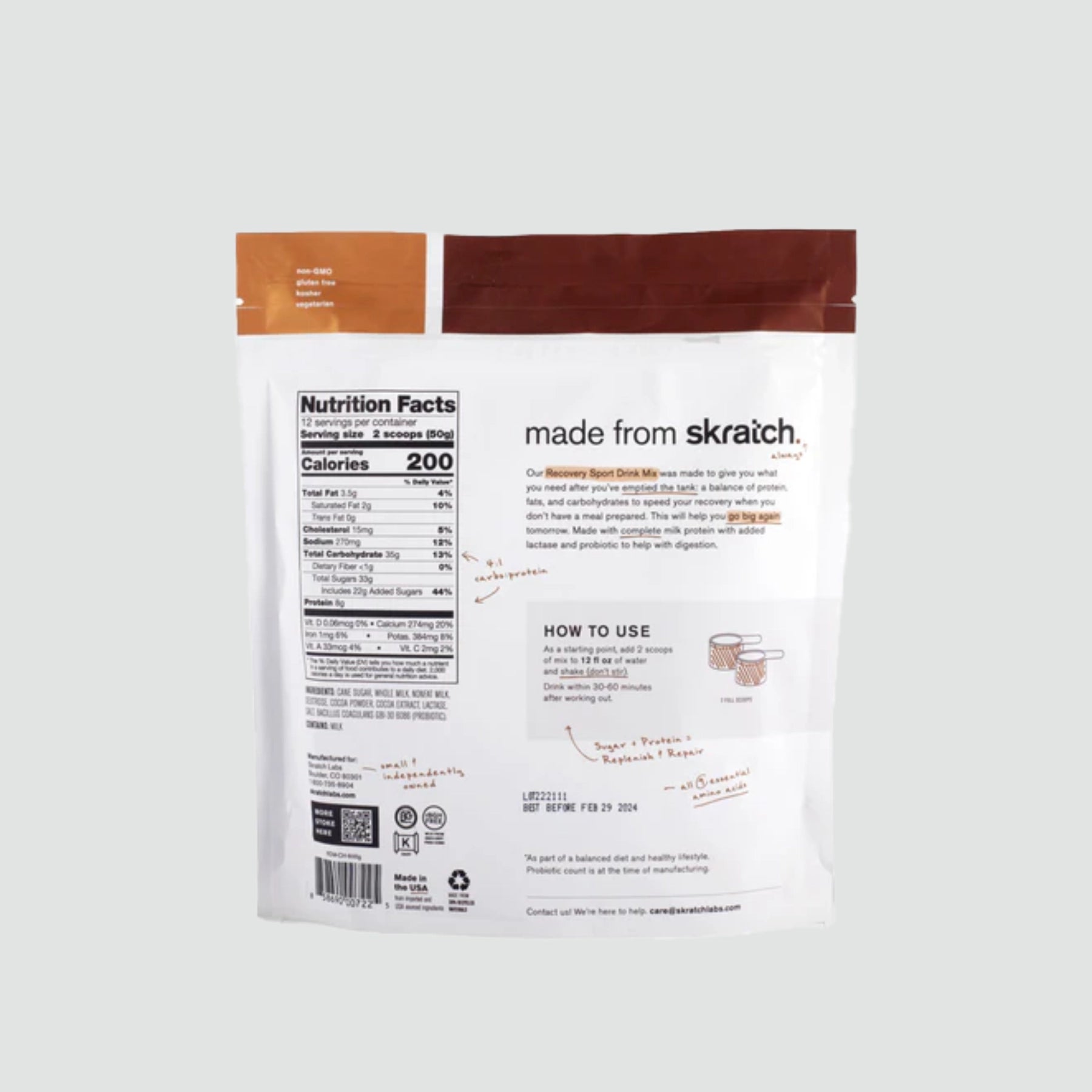 Skratch Labs Recovery Sport Drink Mix - Chocolate – Le Club